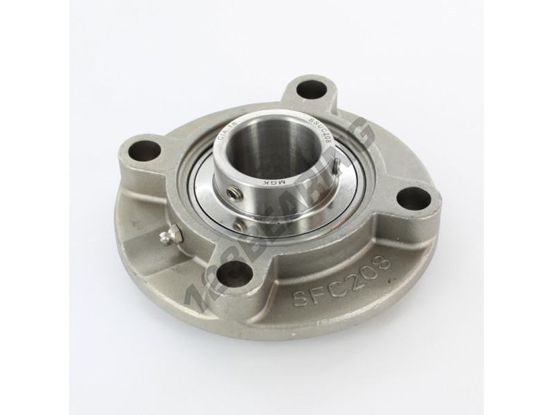 Cast housed bearing - 4 bolts UCFC208-INOX - 40 mm | 123Bearing